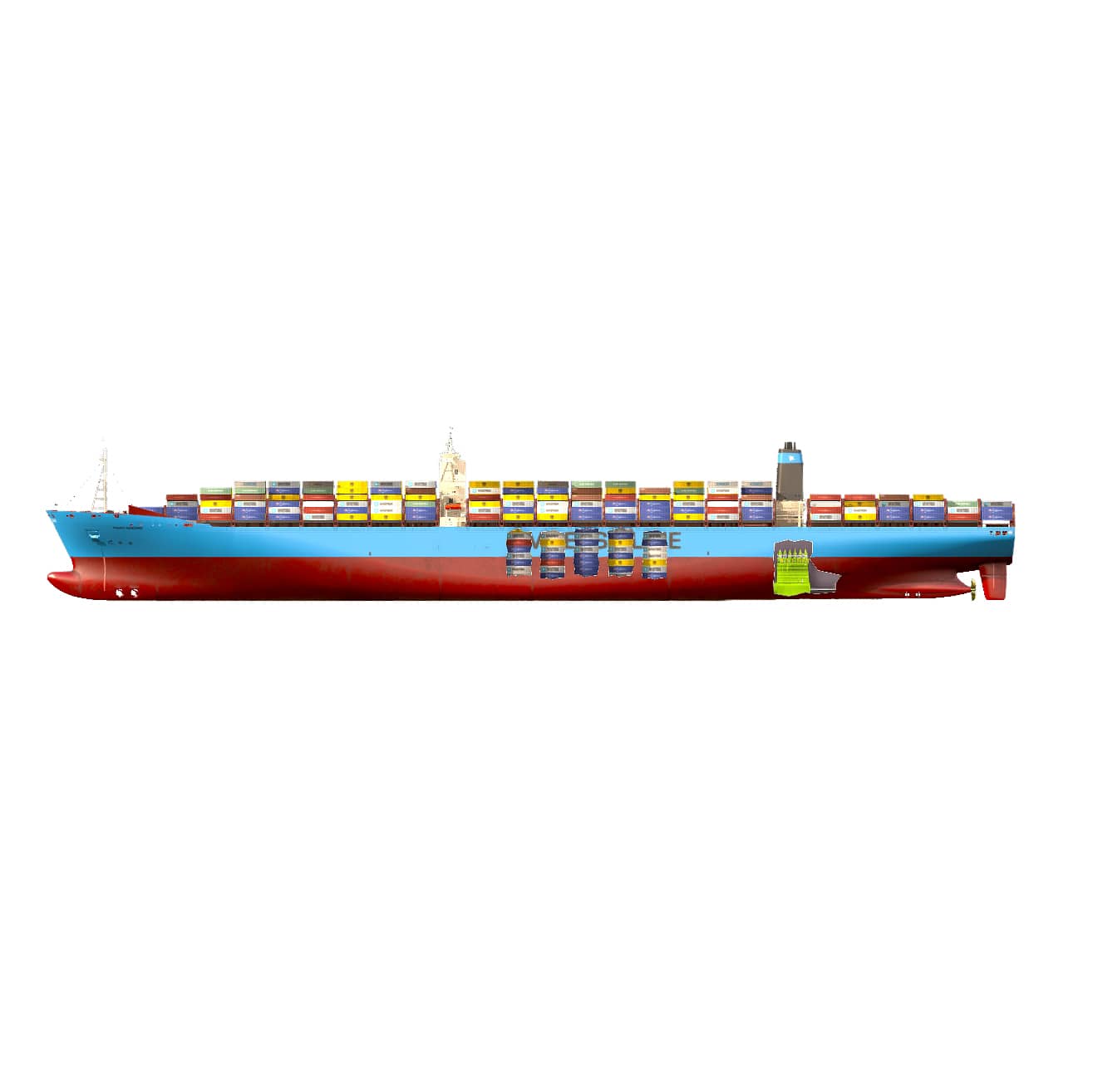 Container ship (with engine) Explained - saVRee